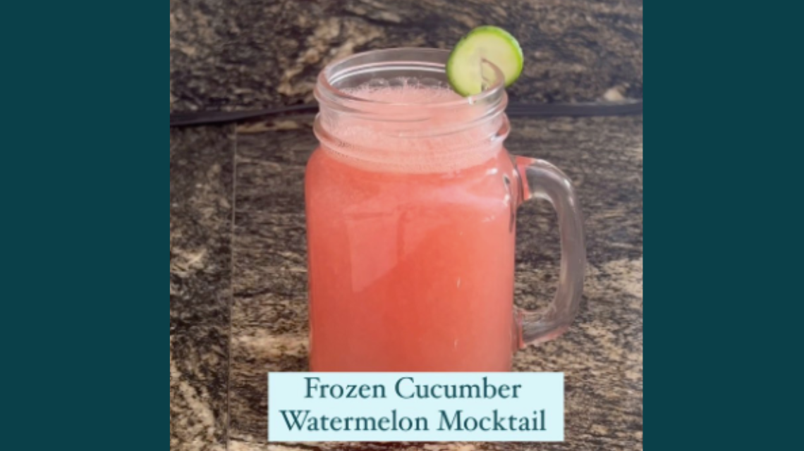 Frozen Cucumber Watermelon Mocktail - Mocktail Corner