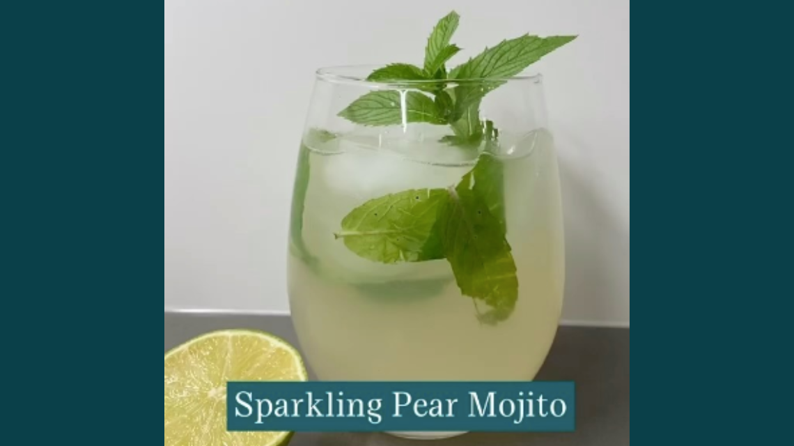 Sparkling Pear Mojito - Mocktail Corner
