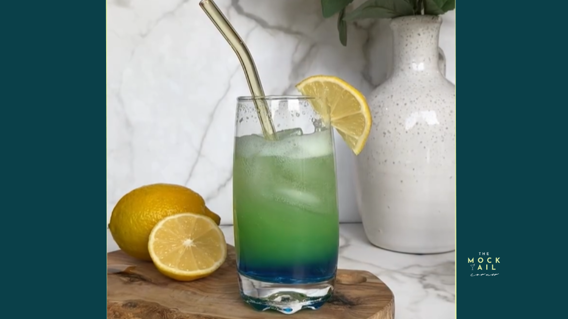 Polar Blue Lemon Sunrise Mocktail - Mocktail Corner